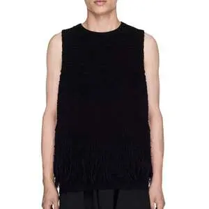 Adidas X Y-3 Knitted 3-stripes Fringy Vest Asia Sizing 'black Light Solid Grey