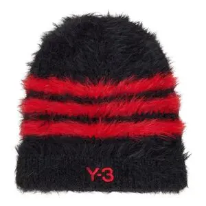 Adidas X Y-3 Stripes Beanie 'black Scarlet - Black/scarlet