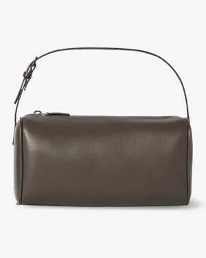 THE ROW 90's Small Grain Leather Bag - Grey