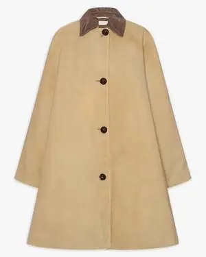 THE ROW Ina Cotton Gabardine Coat - Brown