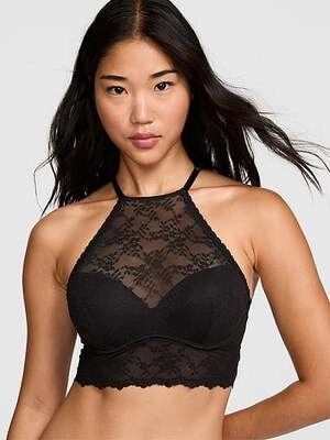Pink Wink™ Push-up High-neck Bralette Black