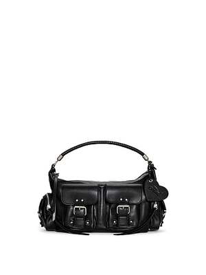 Pink Multi-pocket Shoulder Bag - Black