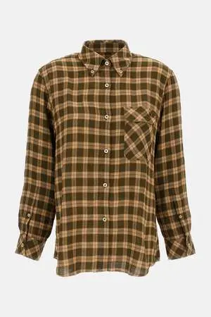 WALES BONNER Camicia Ritual In Flanella A Quadri - Multicolore