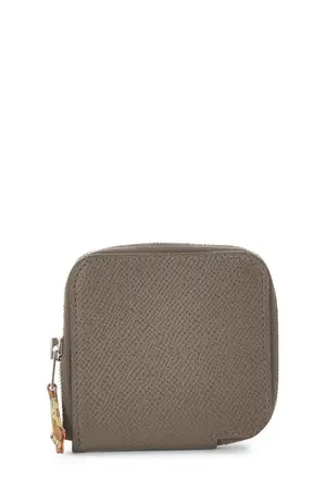 Hermès Etoupe Epsom Silk'in Compact Wallet - Grey