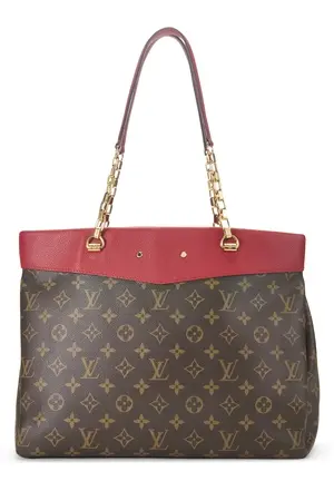 LOUIS VUITTON Monogram Canvas Pallas Shopper - Red