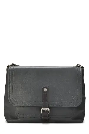LOUIS VUITTON Utah Leather Omaha Messenger - Grey