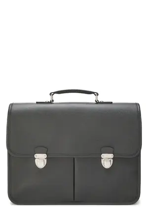 LOUIS VUITTON Taiga Anton Briefcase - Black