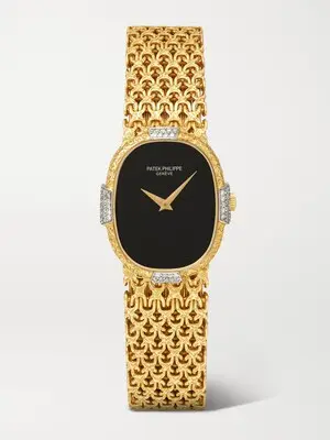 STEPHANIE WINDSOR Patek Philippe Vintage 1980s Ellipse Hand-wound 18-karat Diamond Watch, Ref. 4307/1 - Gold