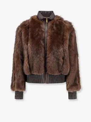 Zimmermann Valiant Faux Fur Jacket - Brown