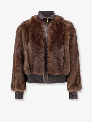 Zimmermann Valiant Faux Fur Jacket - Brown
