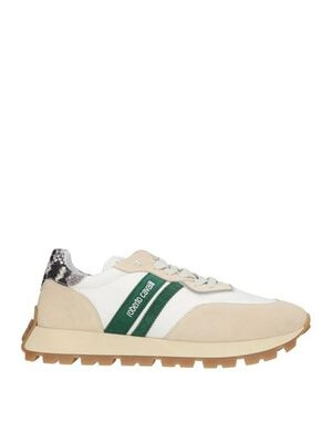 Roberto Cavalli Sneakers Size Textile Fibers, Leather - Beige