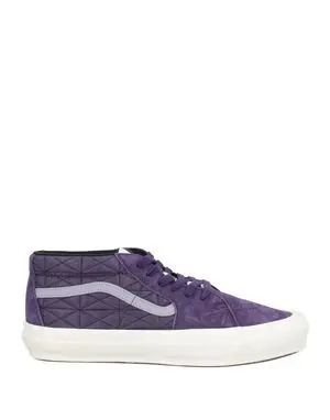 VANS Sneakers Size Leather, Textile Fibers