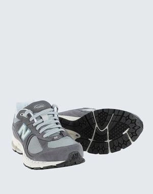 NEW BALANCE Sneakers Size Leather, Textile Fibers - Lead