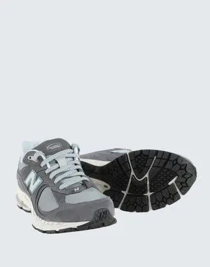 NEW BALANCE Sneakers Size Leather, Textile Fibers - Lead