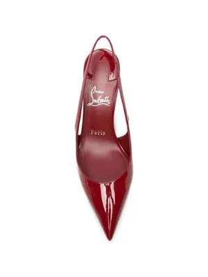 CHRISTIAN LOUBOUTIN Miss Z Patent Leather Slingback Pumps - Multicolor