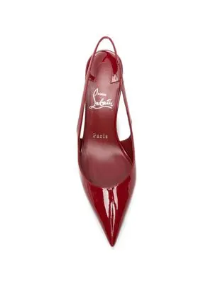 CHRISTIAN LOUBOUTIN Miss Z Patent Leather Slingback Pumps - Multicolor
