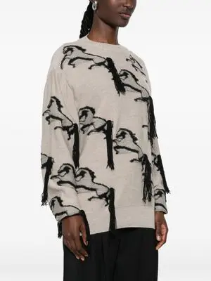 Stella McCartney Embroidered Horse Wool Jumper