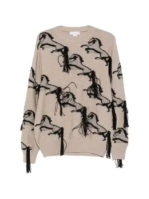 Stella McCartney Embroidered Horse Wool Jumper - Multicolor