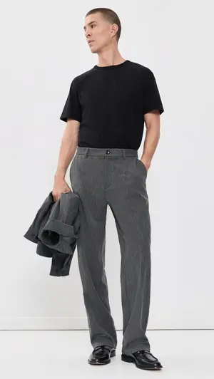 LES DEUX Herringbone Tailored Pants