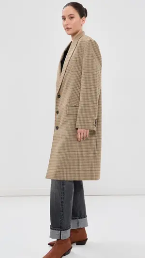 Tibi Menswear Tech Twill Tailored Midi Coat