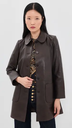 Ba&sh Madie Leather Coat