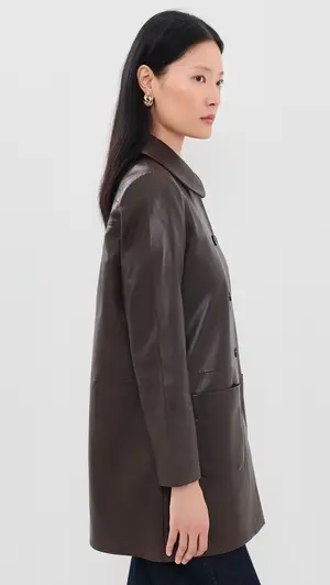 Ba&sh Madie Leather Coat