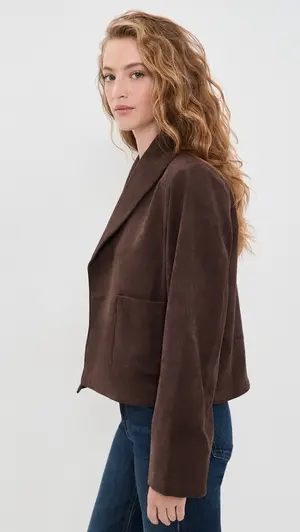 Splendid X Cella Jane Crop Icon Faux Suede Coat