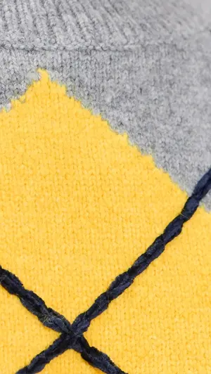English Factory Argyle Whipstitch Knit Sweater