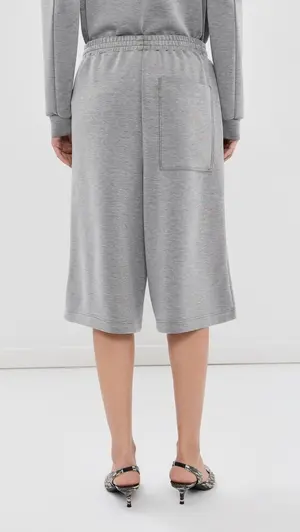 Tibi Feather Weight Viscose Neoprene Relaxed Shorts