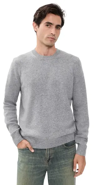 Guest In Residence Allday Cashmere Crew Sweater - Heather Grey