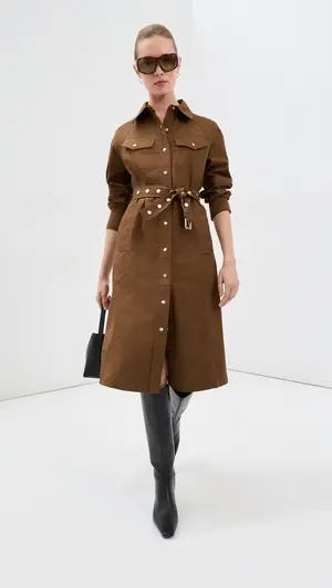 3.1 Phillip Lim Belted Utility Midi Shirt Dress