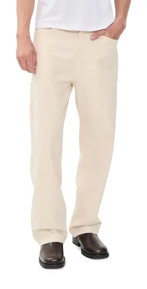LES DEUX Roi Carpenter Herringbone Pants - Ivory