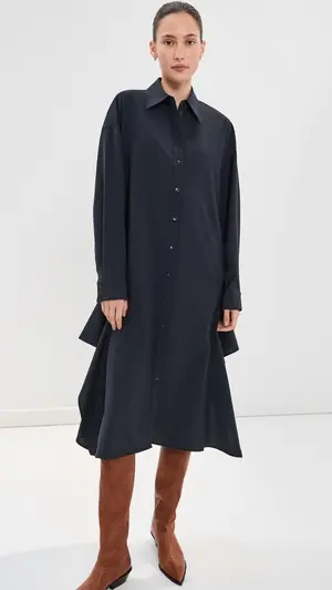 Tibi Tropical Wool Shirtdress