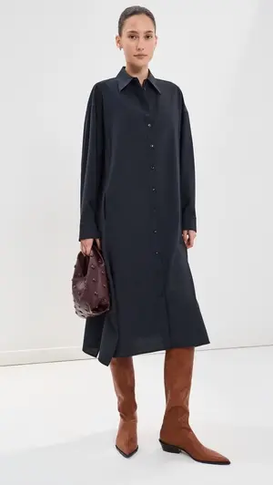 Tibi Tropical Wool Shirtdress