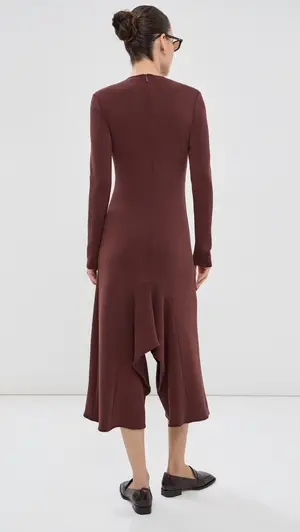 Tibi Feather Weight Neoprene Drape Dress