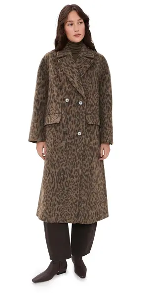 APIECE APART Matta Oversized Trench Coat - Leopard