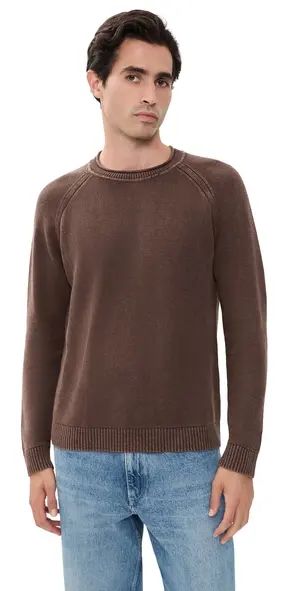 Marine Layer Garment Dye Roll Neck Sweater - Java