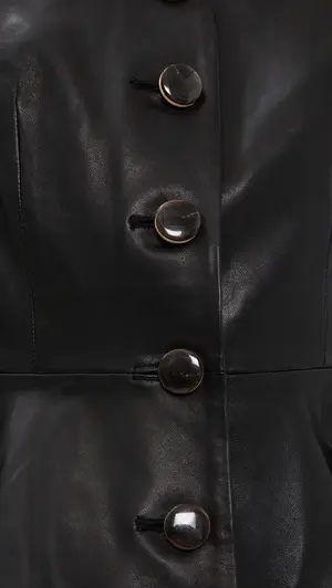 Veronica Beard Quinn Lambskin Leather Jacket