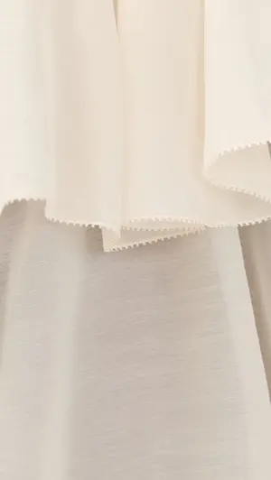 Alice + Olivia Alta Off Shoulder Ruffle Blouse - Chino