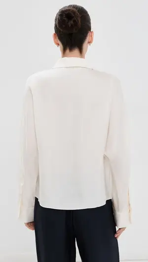 RÓHE Double Breasted Silk Top