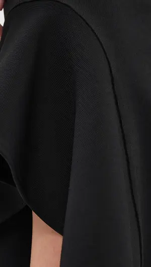 Tibi Luxe Crepe Knit Side Drape Skirt