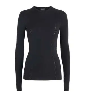 HERSKIND Merino Rib-knit Long-sleeve Top - Grey