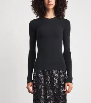 HERSKIND Merino Rib-knit Long-sleeve Top