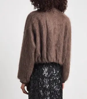HERSKIND Wool-cashmere-silk Jimi Bomber Jacket - Brown