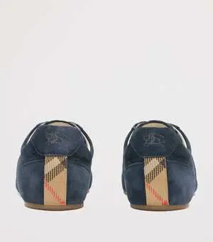 Burberry Suede Knight Runner Sneakers