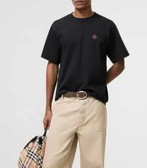 Burberry Cotton Embroidered Logo T-shirt