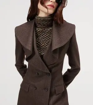 Alexander McQueen Wool Pinstripe Double-breasted Blazer