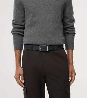 Burberry Leather Check Reversible Belt