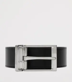 Burberry Leather Check Reversible Belt