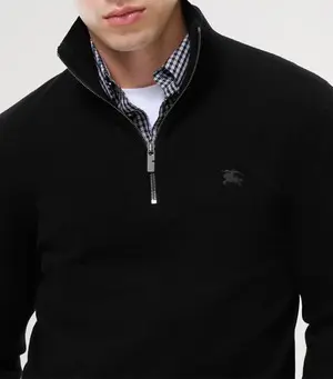 Burberry Cashmere-blend Quarter-zip Sweater